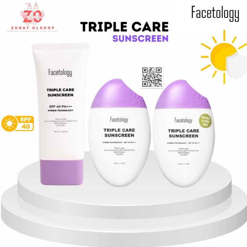 Facetology Triple Care Sunscreen SPF 40 PA+++ (Packaging Terbaru ...