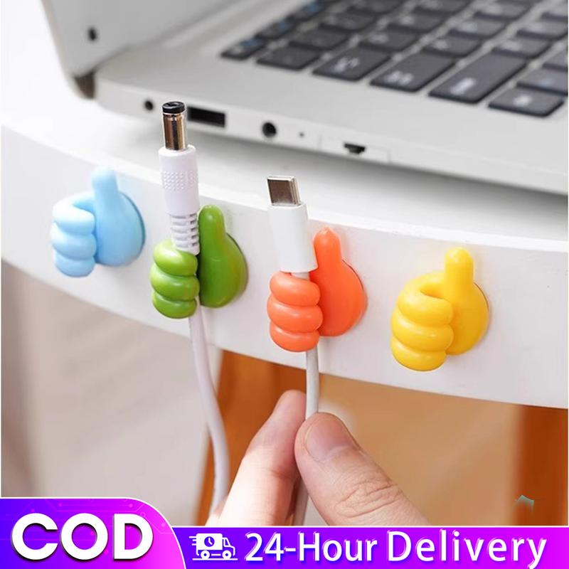 Thumb hook cable organizer multi-function data cable desktop - TikTok ...