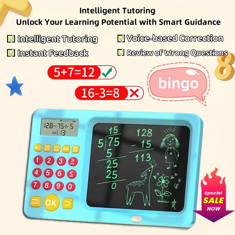 Math Games for Kids LCD Writing Tablet for Educational Math Learning ...