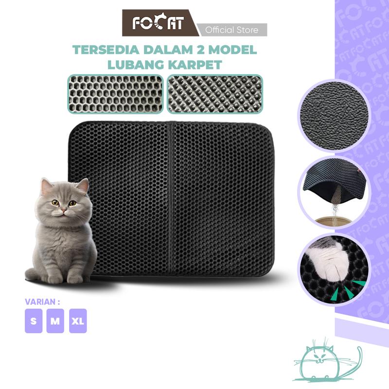 FOCAT Keset Pasir Kucing M51-M53 Pet Litter Mat Foldable Double - Shop ...