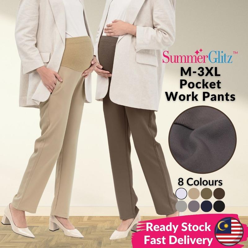SummerGlitz Maternity Straight Cut Work Pants | Seluar Kerja - TikTok ...