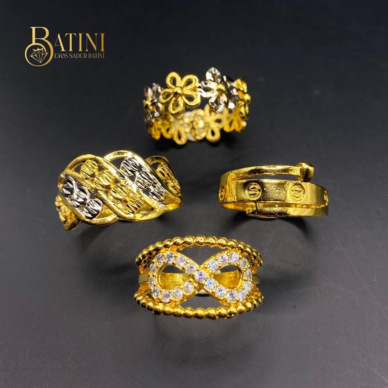Cincin Fesyen | Emas Sadur Batini Gold Plated 24k Raya 2025 - TikTok ...