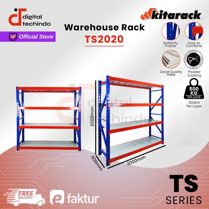 Promo KITARACK Rak Gudang 500KG Panjang 2M Tinggi 2M Medium Duty ...