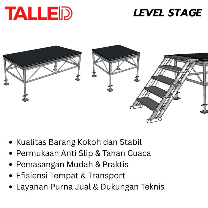 Jual PANGGUNG LEVEL STAGE ALUMUNIUM EVENT EQUIPMENT TALLED 1X1M 1X2M ...