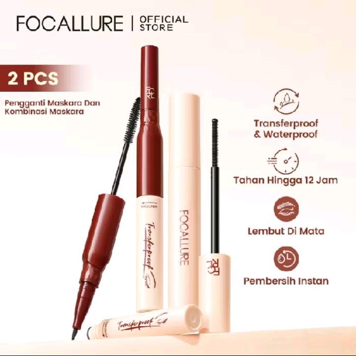 focallure mascara&eyeliner 2in1 tranferproof - Shop | Tokopedia