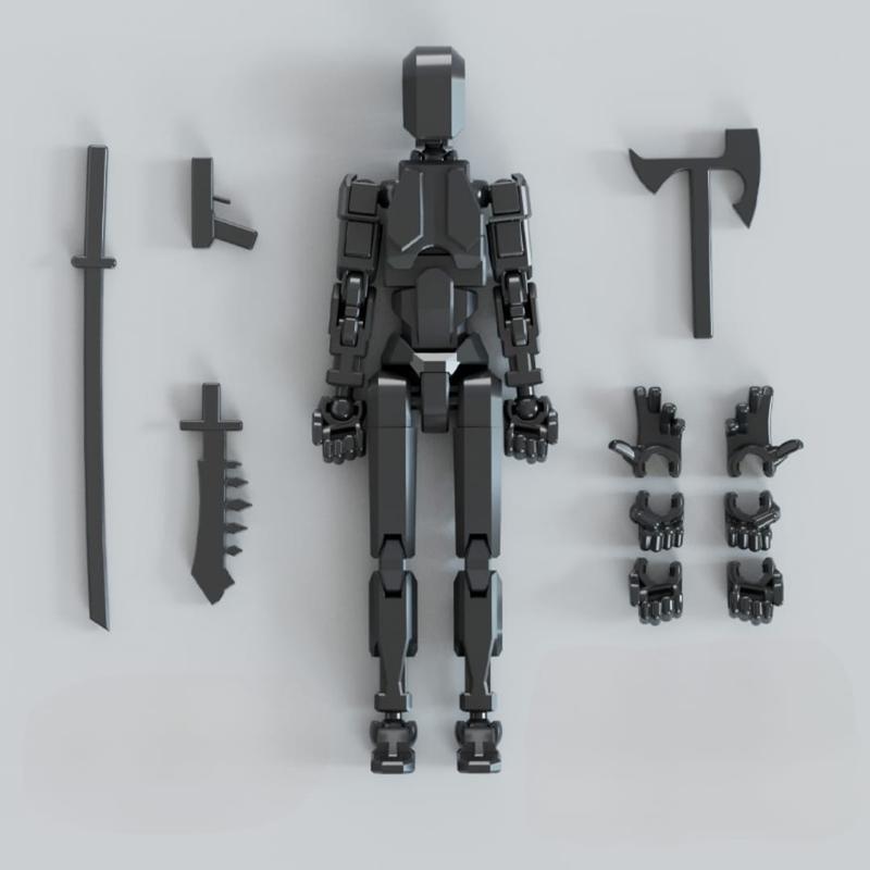 Action Figure Articulated Robot 3D Mainan Robot 3D Action Figure Pose ...