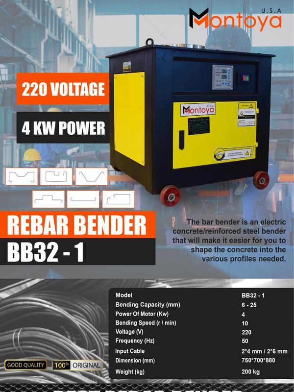 Bar Bending BB32-1 Phase Japan Technology / Mesin Bending Penekuk ...