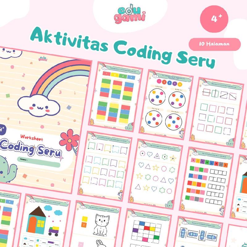 Worksheet Coding Anak Belajar Coding Anak TK - Shop | Tokopedia