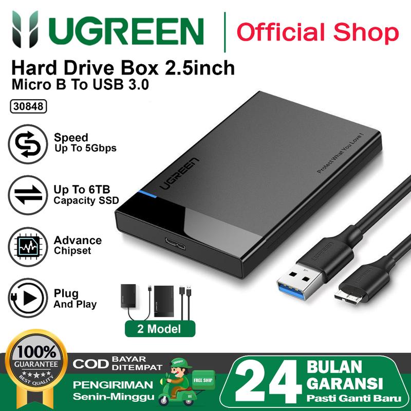 Casing Enclosure Hard Disk External 2,5 "SATA USB 3.0 UGREEN - Shop | Tokopedia