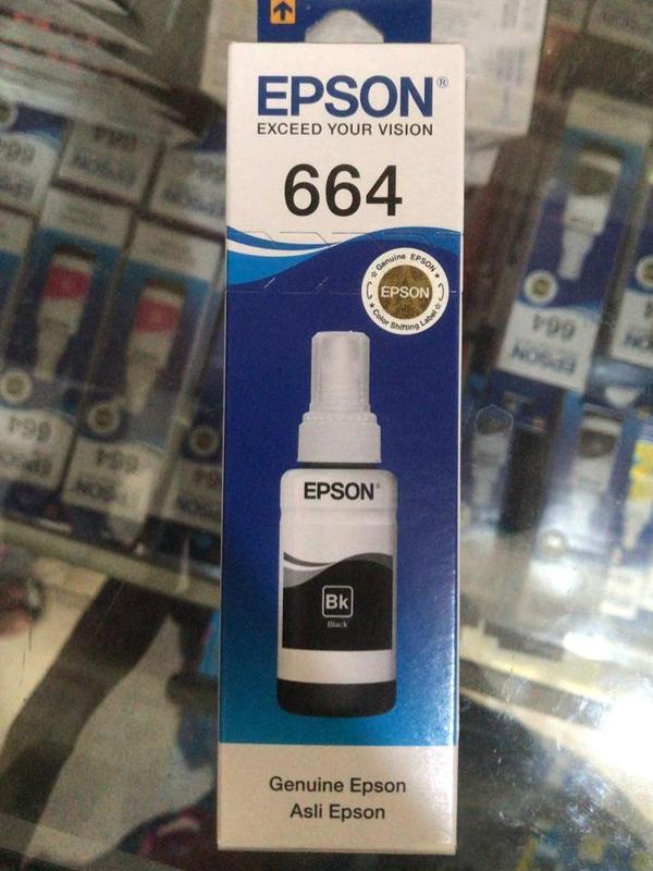 Tinta Epson 664 Black Original L100 L210 L220 - Shop | Tokopedia