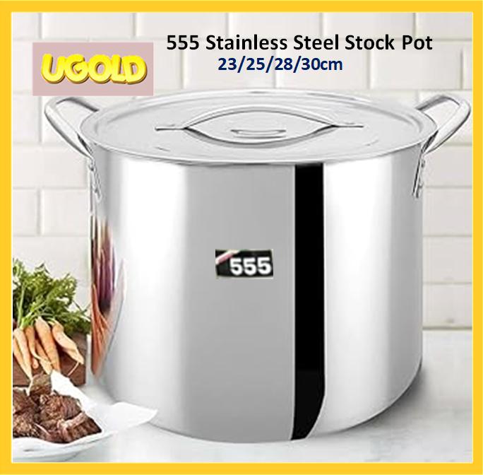 555 Stainless Steel Stock Pot 23/25/28/30cm - TikTok Shop Malaysia