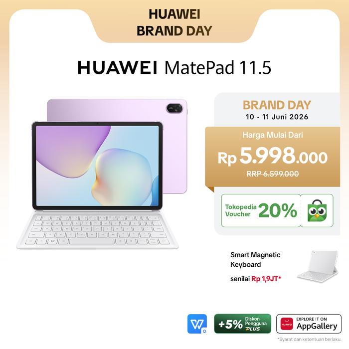 Promo HUAWEI MatePad 11.5-inci 2025 Tablet | WPS Office 2.0 Tingkat PC ...