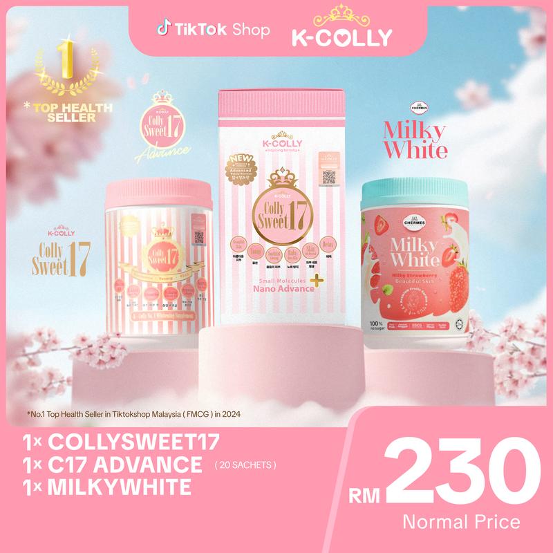 [K-COLLY] SET LENGKAP - milkywhite 500g (kolagen), kcolly sweet17 ...
