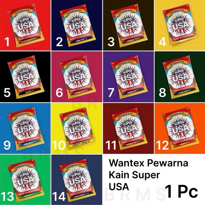 Wantex Wantek Wenter Pewarna Kain Tekstil Super USA Premium Per 1 ...