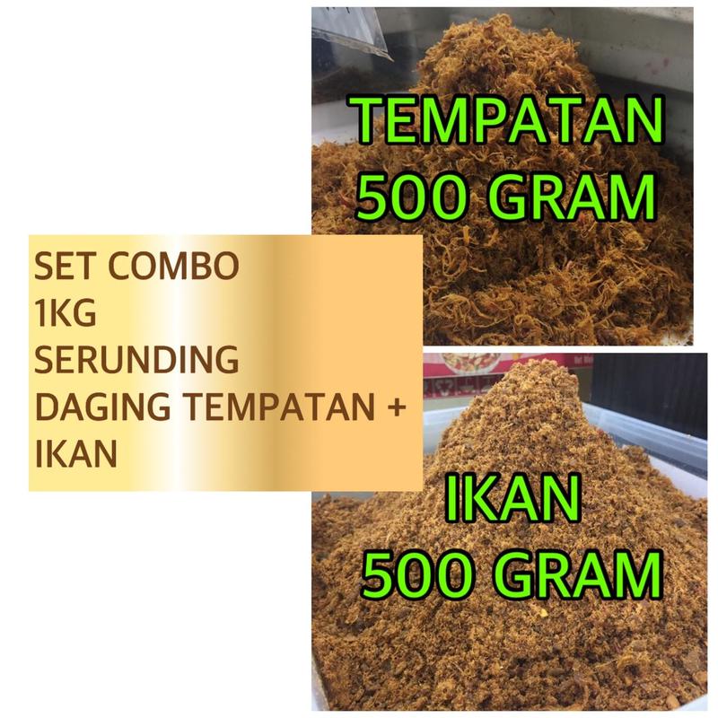 SERUNDING SET COMBO 1KG SERUNDING IKAN + DAGING TEMPATAN Halal - TikTok ...