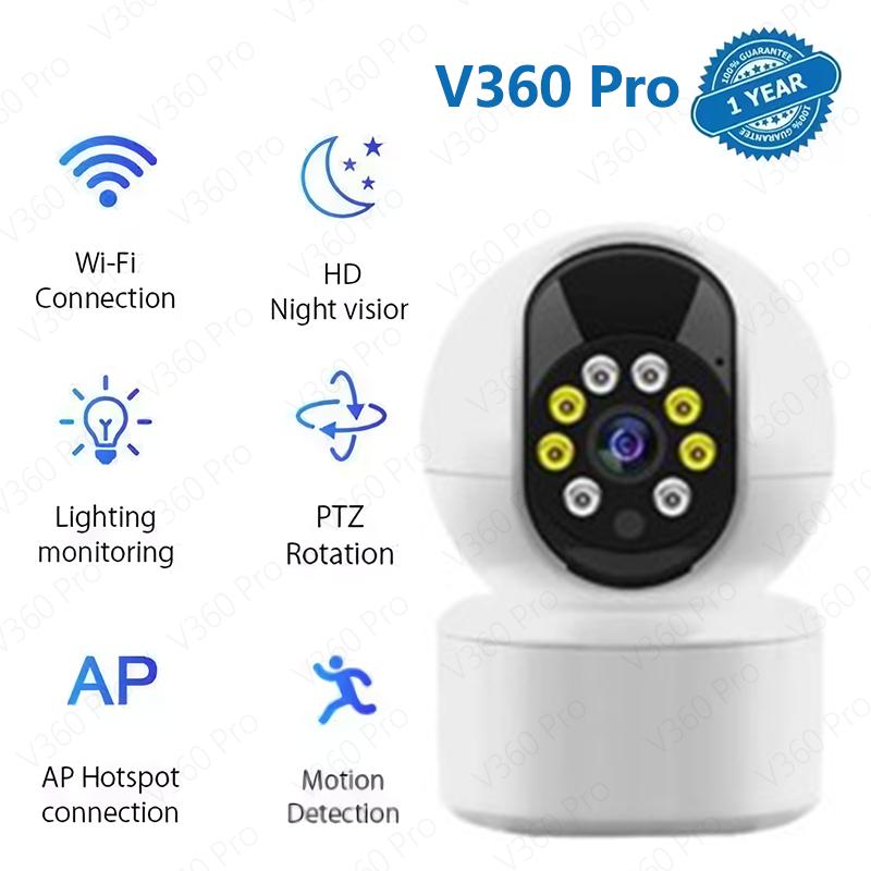 Kamera CCTV V360 Pro -PengawasanRotasi 360°Resolusi HD Motion ...
