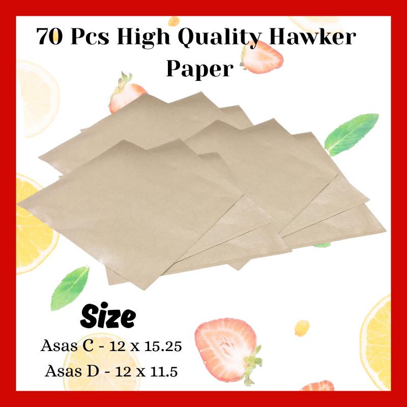 Brown Economy Paper Hawker 70 pcs/ Food Packaging / Kraft Paper ...