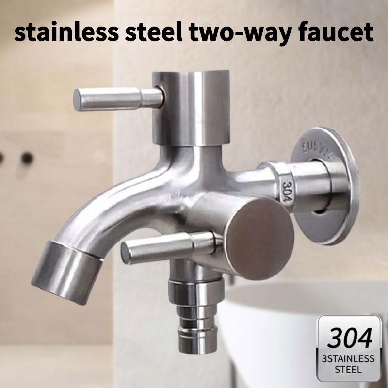 Two Way Faucet Stainless Steel Multifunctional Water Tap Angle - TikTok ...