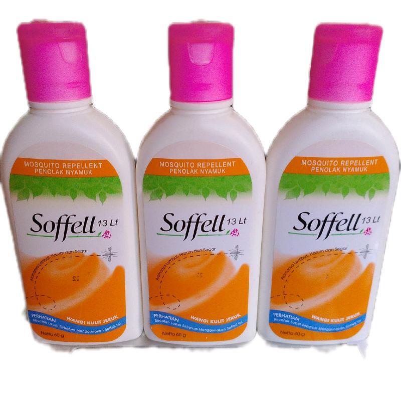 Soffell Lotion Anti Nyamuk Botol 60gr Aroma Jeruk Paket 3 Pcs - Shop ...