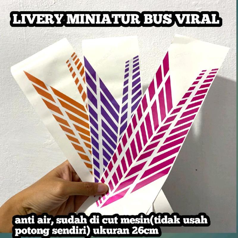 STIKER LIVERY MINIATUR BUS BASURI VIRAL (ANTI AIR DAN TAHAN PANAS ...