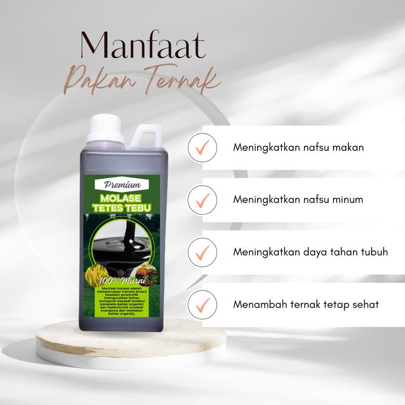 Molase Tetes tebu Asli kental Peternakan Dan Pertanian 1kg Gula - Shop ...