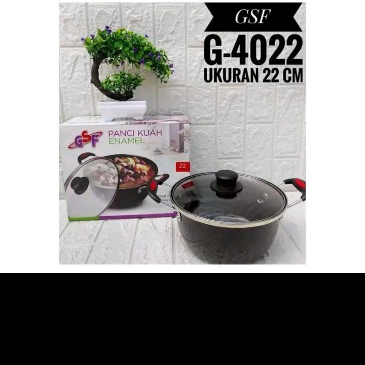 panci kuah enamel merk GSf type G-4022 uk 22cm - Shop | Tokopedia