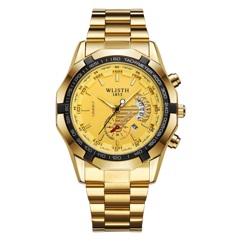 WLISTH Large dial quartz watch calendar steel band men's watch - TikTok ...