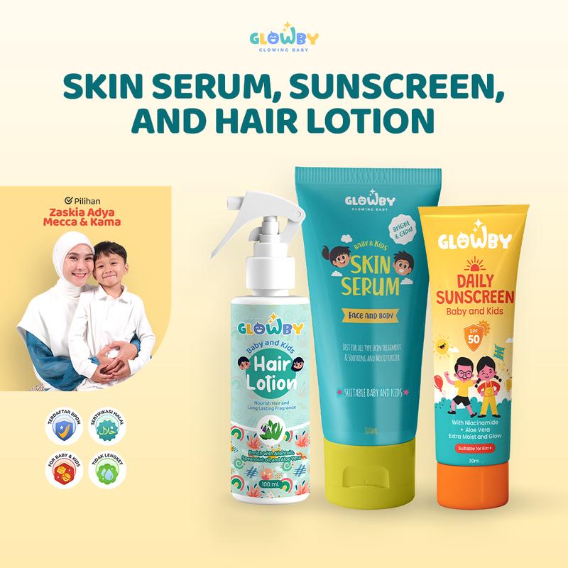 (Glowby) Glowby Bundling Skin Serum Hair Lotion And Soap Bar/Bodymist ...