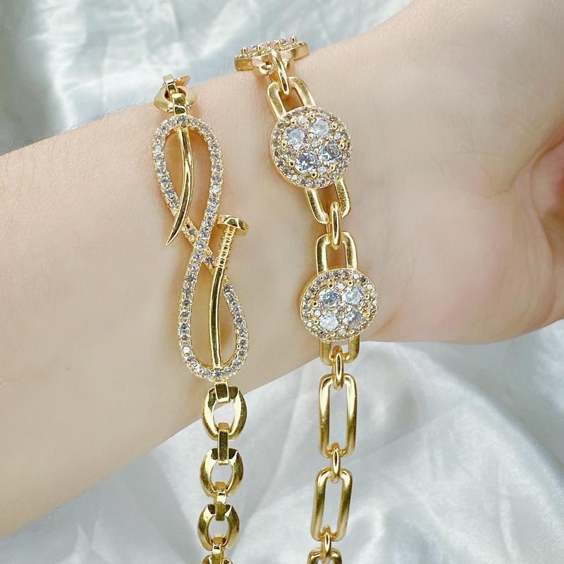 Beli 2 bonus 1 cin2/anting. G40 (04) Gelang rantai cor permata - Shop ...