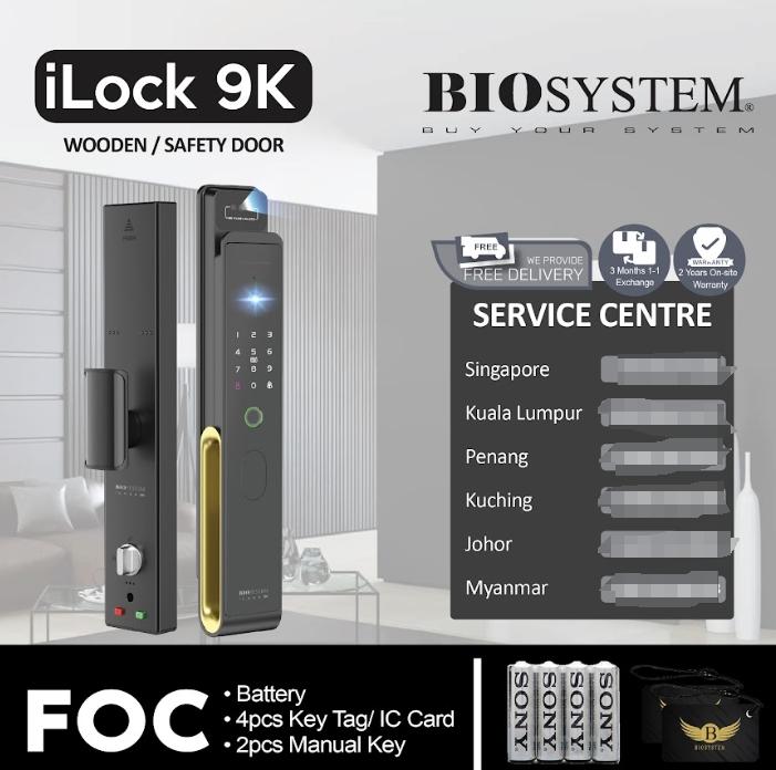 BIOSYSTEM ELECTRONIC SMART MORTISS LOCK ILOCK 9K - TikTok Shop Singapore