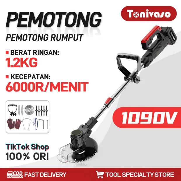 Promo Tonivaso COD Mesin Potong Rumput Pemotong Rumput Listrik ...