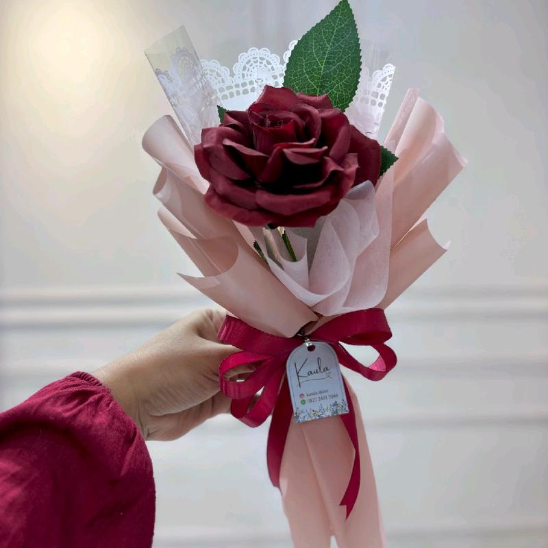 Buket Bunga Single Rose / buket bunga satuan - Shop | Tokopedia
