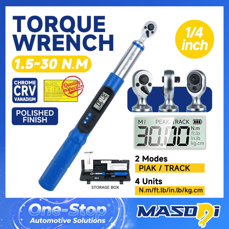 1/4" 1.5-30N.m High Precision Adjustable Electronic Torque Wrench, ±2% ...