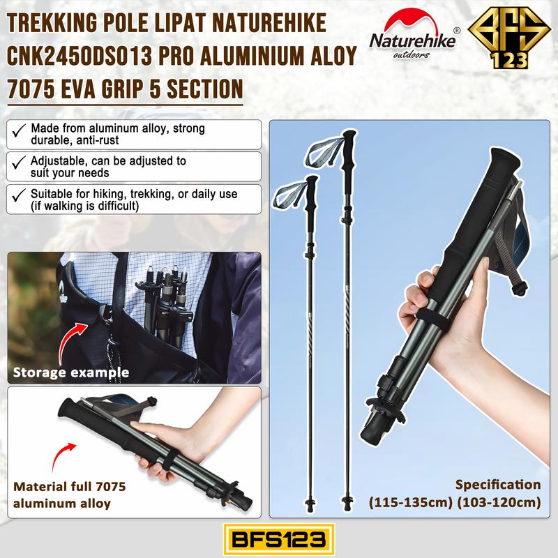 Trekking Pole Lipat Naturehike CNK2450DS013 PRO Aluminium Aloy - Shop ...