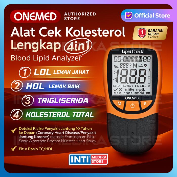 Promo ONEMED - Alat Cek KOLESTEROL LENGKAP Trigliserid HDL LDL Total ...