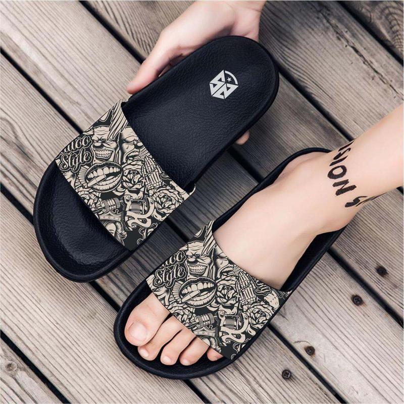 SUPADOS Sendal Selop Unisex Motif Sublime 702 Hitam Keren Sandal - Shop ...