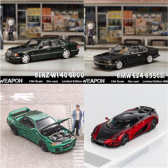 Jual Street Weapon 1/64 SW64167 BMW E24 635 CSI - SW64168 Mercedes Benz ...