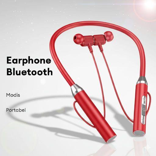 TWS Headset Bluetooth Leher Olahraga Kontrol Tombol Waterproof Bass 9D ...