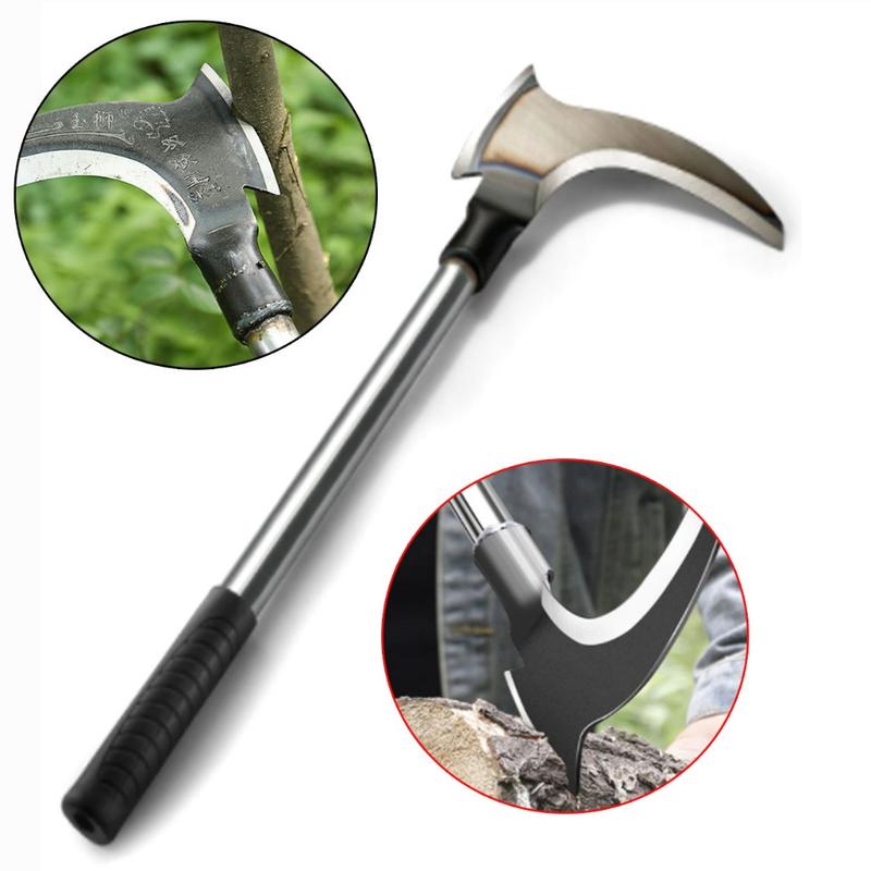 High-manganese Steel Double Cut Sickle Head with 60cm Steel Handle ...