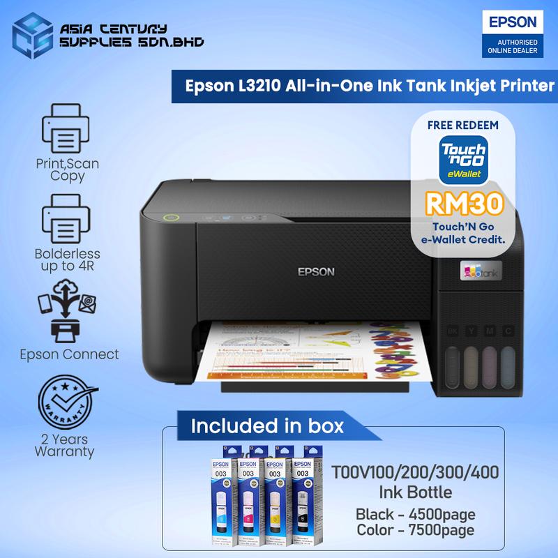 Epson EcoTank L3210 All-In-One A4 Color Refill Ink Tank Printer ...