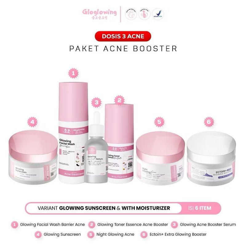 DOSIS 3 - Paket Acne Booster - GLOGLOWING Skincare - TikTok Shop Malaysia