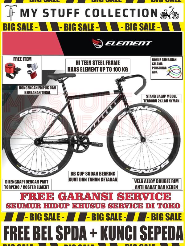 SEPEDA FIXIE PANDORA BY ELEMENT FRAME HI TEEN STEEL SIZE M VELG - Shop ...