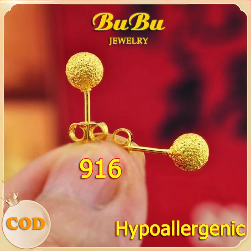 emas titanium cop 916 gold plated earrings women's roses light - TikTok ...