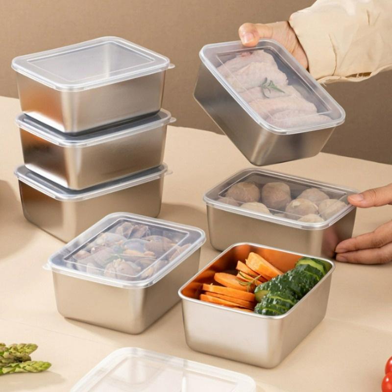 Stainless Steel Stackable Food Containers w/Lids - Reusable, - TikTok ...
