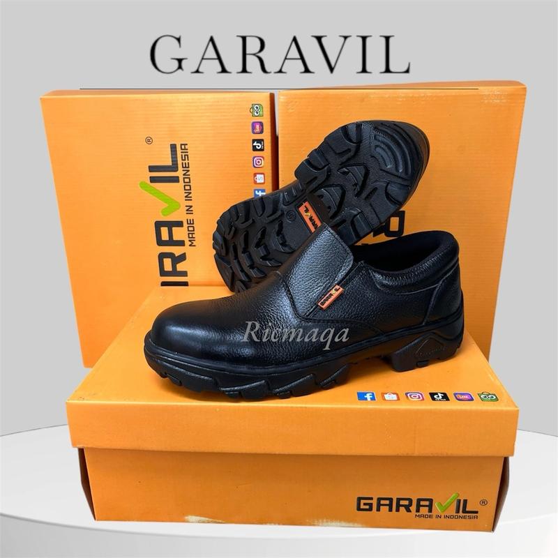 Sepatu Safety Garavil Slip On Ujung Besi Sepatu Safety Pertamina - Shop ...
