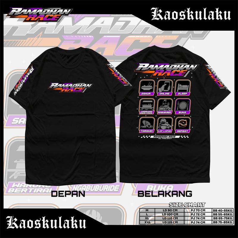 KAOS RAMADHAN RACE VOL 2 PRIA LENGAN PENDEK BAHAN KATUN STANDART - Shop ...
