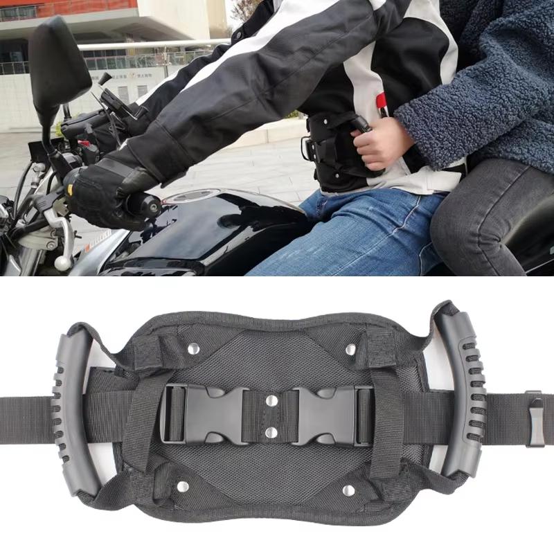 Motorcycle Scooters Safety Belt Back Seat Passenger Grip Gra - TikTok ...