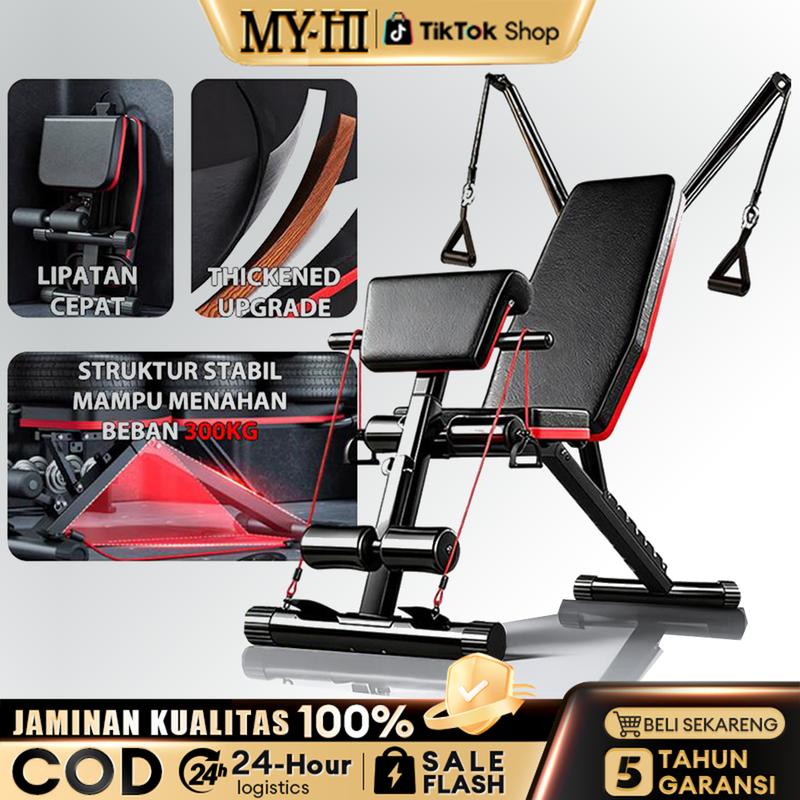 【MY-HI】Kursi Gym Sit Up Bench Adjustable Folding Fitness Bench Press ...