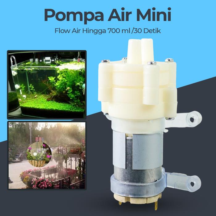 Jual Pompa Air Mini Aquarium Ikan Fish Tank Water Pump 12V - Warna ...
