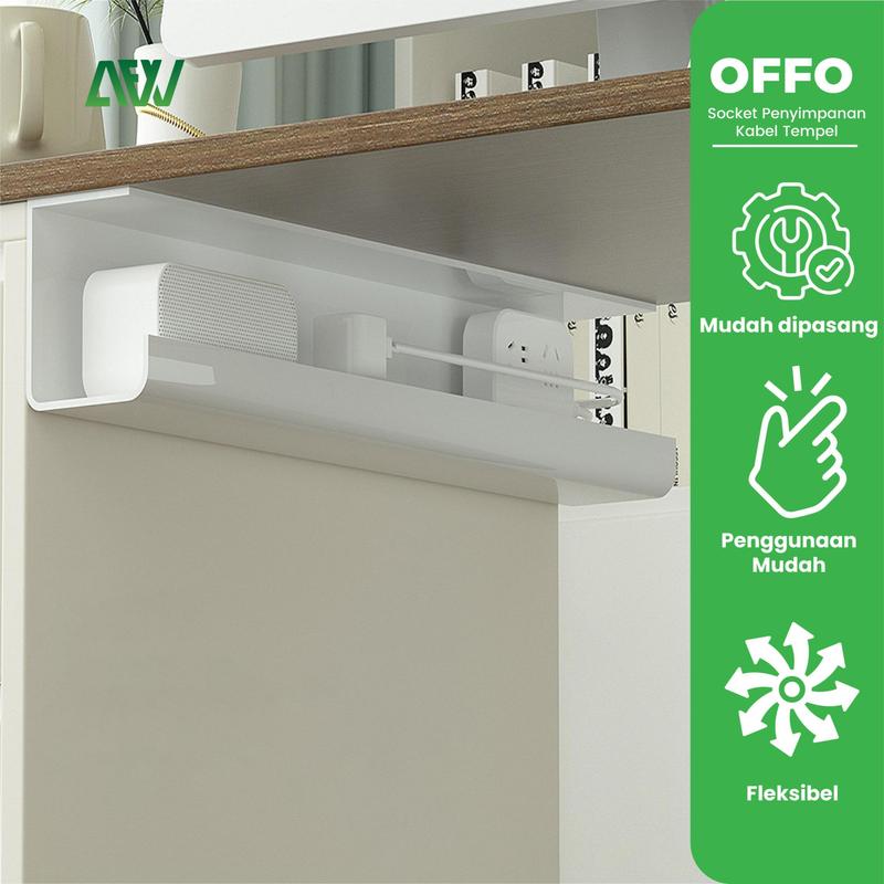 OFFO Cable Management Tray Socket Penyimpanan Kabel Tempel Under - Shop ...